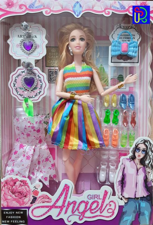 Doll Barbie Joint Moveable Shoe Dress Play set - doll | Daraz.com.bd