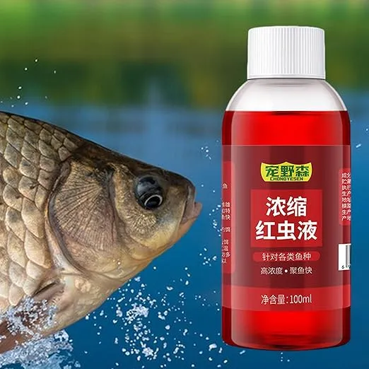 Red 40 Fishing Liquid,2024 New Red Ink Fishing,Red Worm Scent Fish ...
