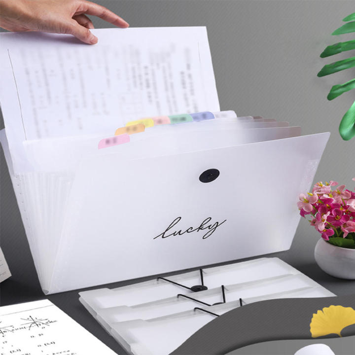 File Organizer With 8/12 Pockets Zipper File Folder Transparent File ...