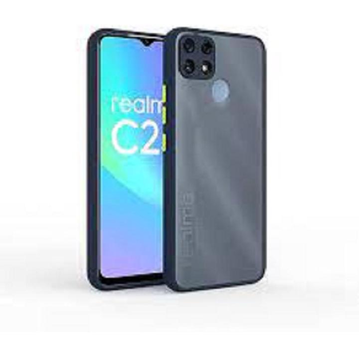 Realme C25s c Shockproof matte frosted and smoky transparent phone back ...