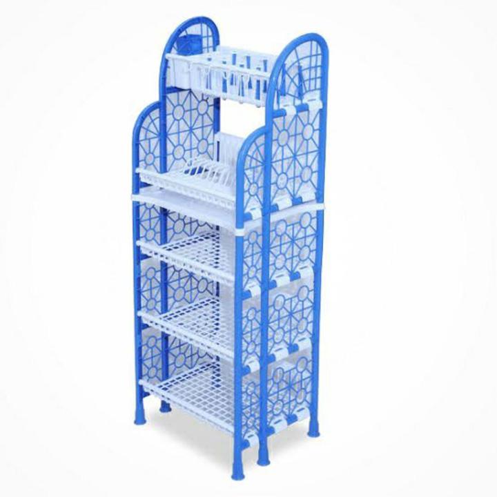 Standard Kitchen Rack 5 Step - SM Blue & White | Daraz.com.bd