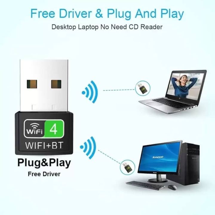 USB WiFi Bluetooth Adapter, 300Mbps Dual Band 2.4/5Ghz Wireless Network ...