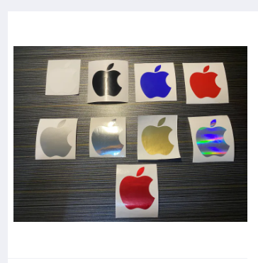 Apple Logo Inspired Stickers 5 - Cut-out Vinyl Stickers - Apple Logo ...