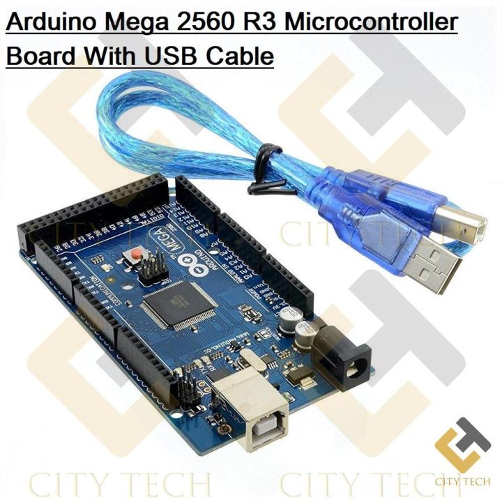 Arduino Mega 2560 R3 Microcontroller Board With Usb Cable Bd