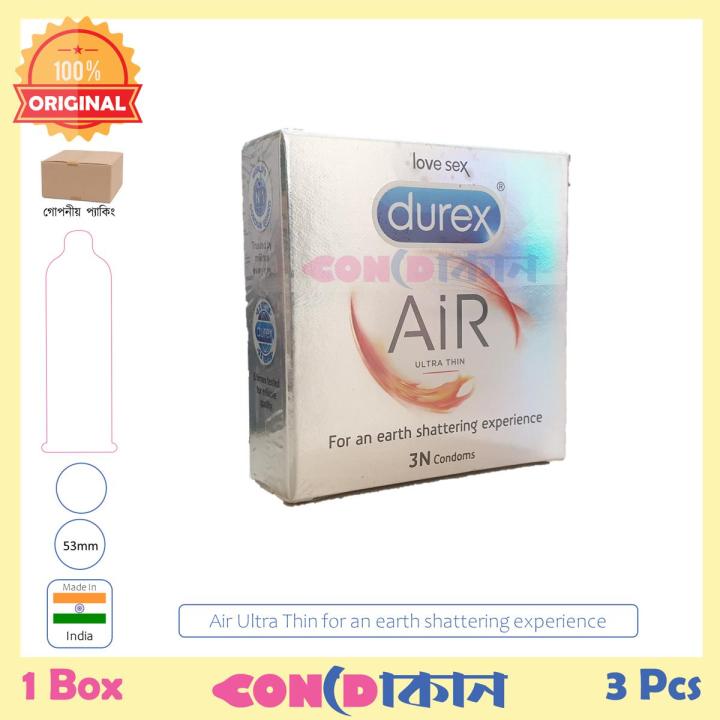 Durex AIR Ultra Thin Condom for an earth shattering experience 1 Box (3 Pcs) Indian | Daraz.com.bd