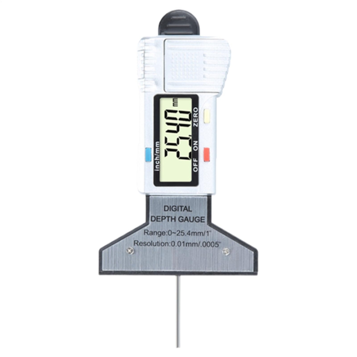 Digital Tire Tread Depth Meter Digital 0.25.4mm Range Resolution for ...