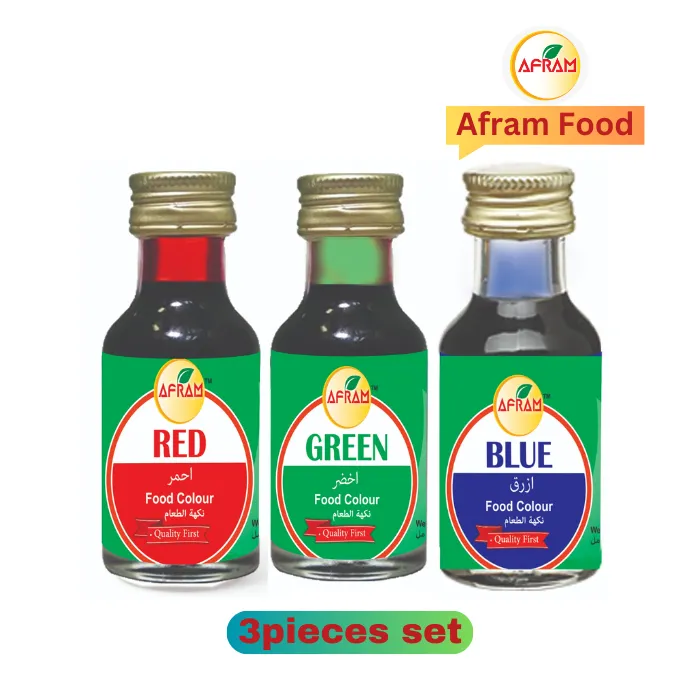 Afram Food Colour (3 pieces)Set of Blue +Red +Green - 28ml Food Color ...