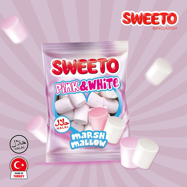 Sweeto Marshmallow Pink & White 30g | Daraz.com.bd