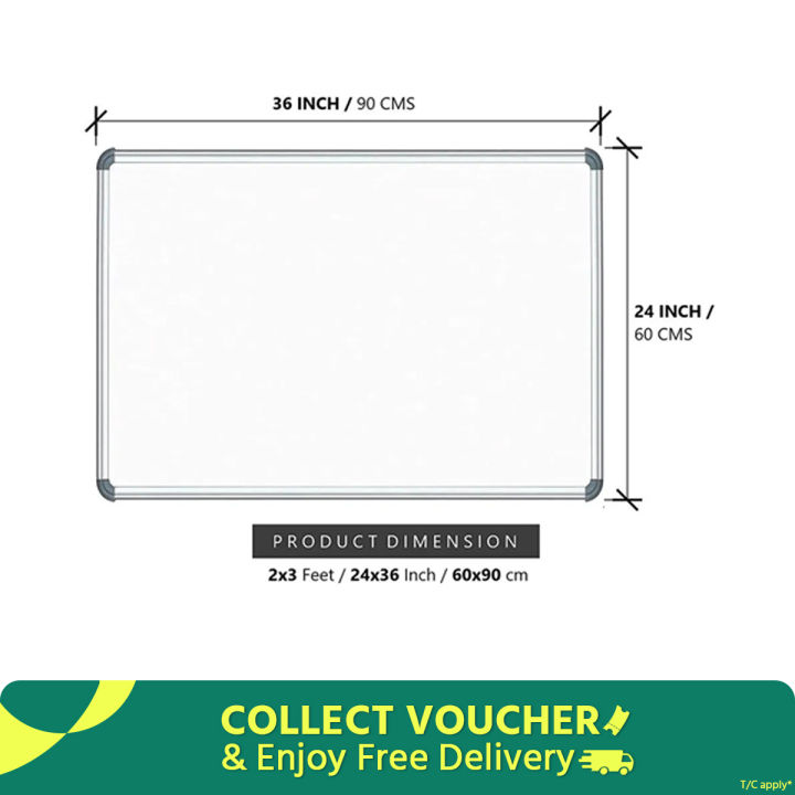 White Board 2x3 Feet/24 inch x 36 inch | Daraz.com.bd