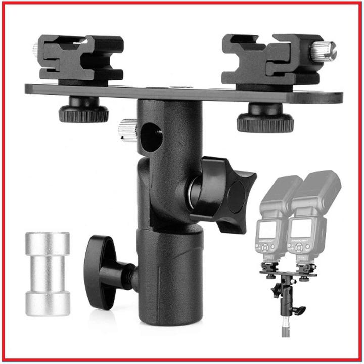 Godox Dual Flash Bracket Hot Shoe Speedlight Professional Flash Stand ...