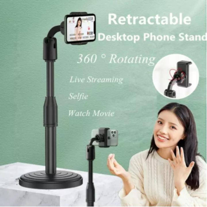 Height Adjustable Desktop Mobile Phone Holder Stand 360 Rotate for Live ...