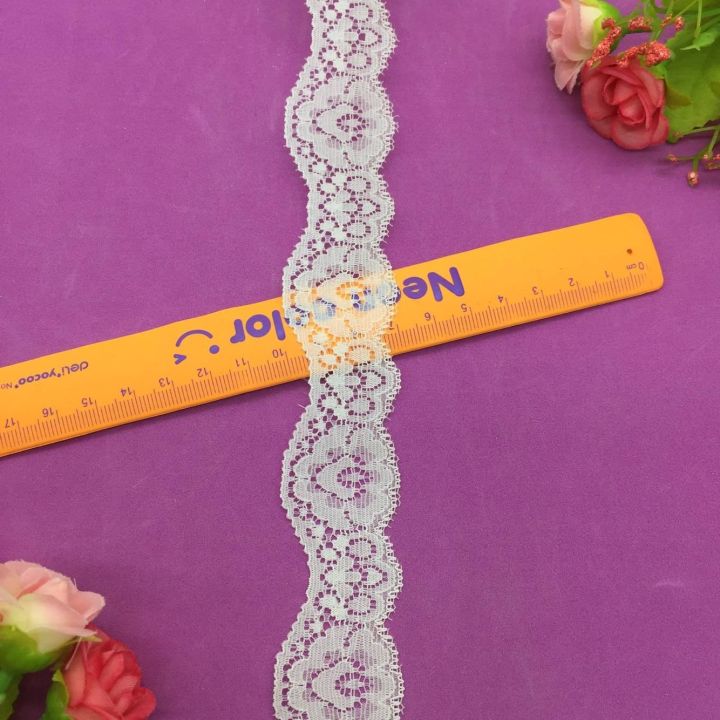 Elastic Trimmings White Lace Ribbons | Daraz.com.bd