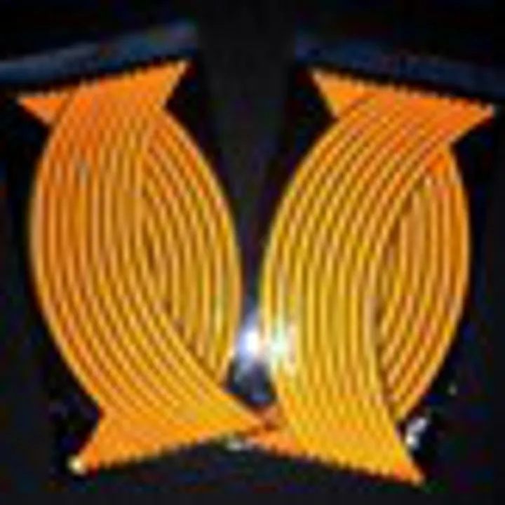 【VisioN Shop】Orange 16 Pieces Universal Wheel Rim Reflective Moto ...