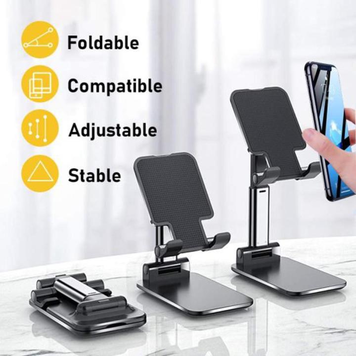Foldable T1 Desktop Phone & Tablet Stand - Mobile Stand | Daraz.com.bd