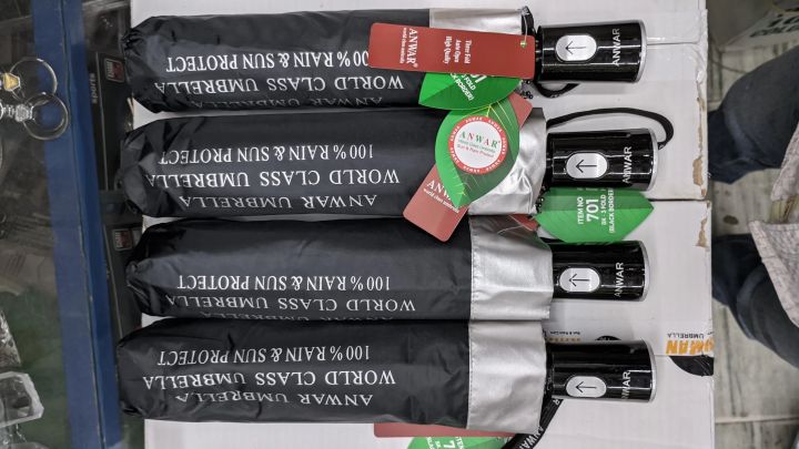 Anwar Auto Open 8 Spoke world class Heavy duty Umbrella ( Black ...