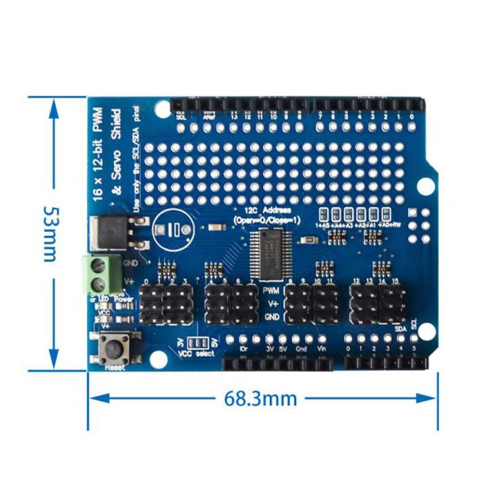 【happy one】shield 16 Channel 12-bit PWM/Servo Driver-I2C inter PCA9685 arduino or Raspberry ...
