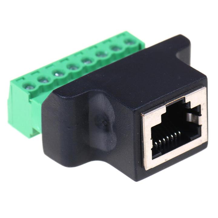 RJ45 Female to Screw Terminal 8 Pin Connector Ethernet Cable Extender ...