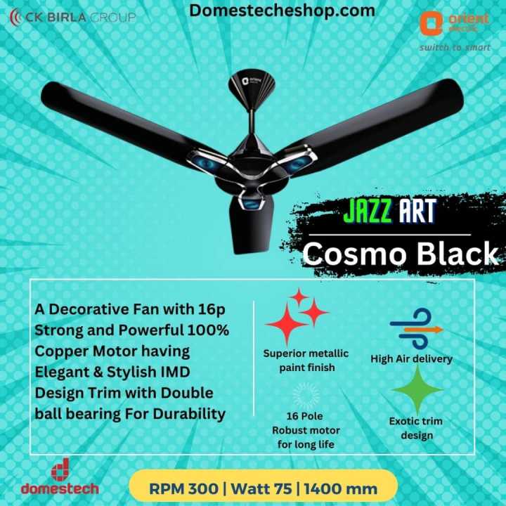 Orient Jazz Art 56" Ceiling Fan (Cosmos Black) | Daraz.com.bd