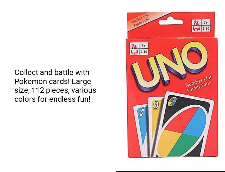 Uno Card Big Size-112 Pcs -Multicolor - Pokemon Cards | Daraz.com.bd