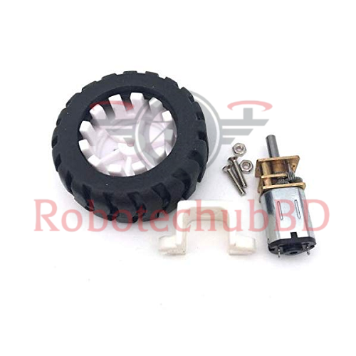 N20 Motor Combo Set | N20 DC Gear Motor + Plastic Mount + Wheel | 200 ...