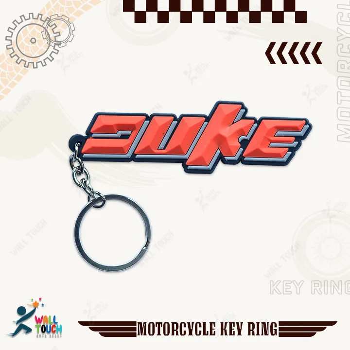 Duke PVC Keychain Key ring orange Rubber Motorcycle Bike Car ...