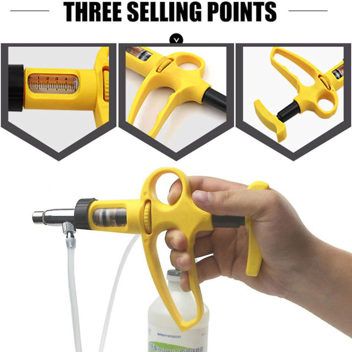 Automatic Veterinary Continuous Syringe Injector 5ml Animal livestock ...