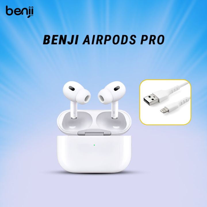 Benji Airpods Pro / TWS Wireless Earbuds Bluetooth Headphone With Long ...
