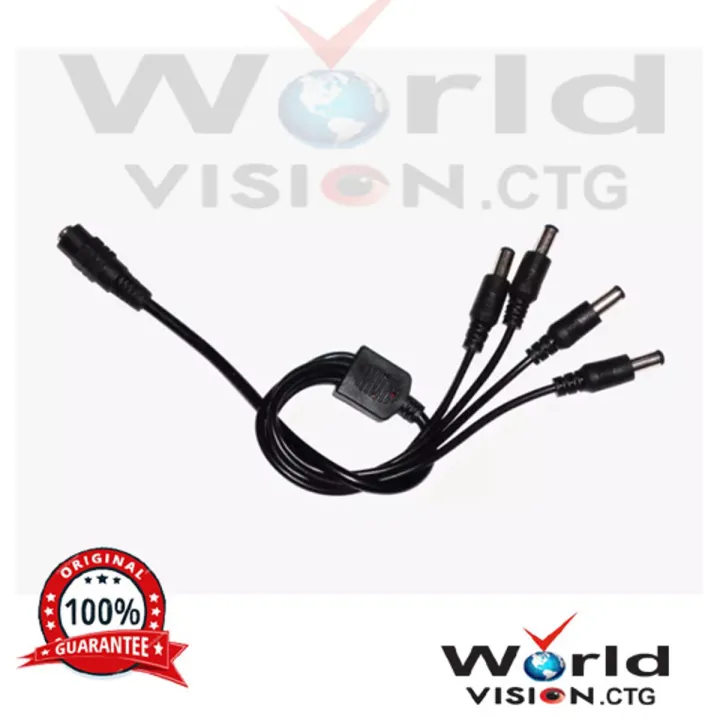 1 To 4 Dc Power, 4-Port Spleter Adapter Cip Cctv Camera | Daraz.com.bd