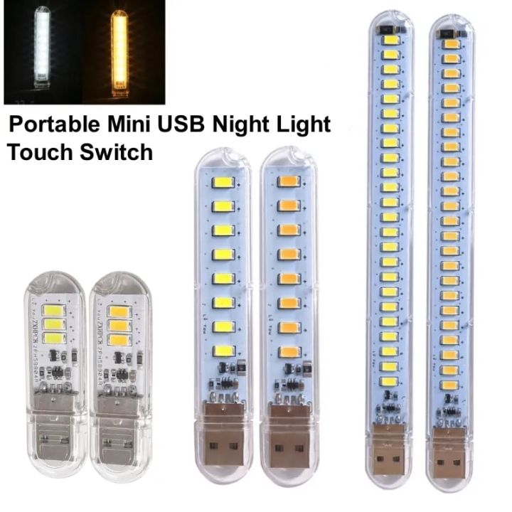 Mini Portable USB LED 5V 8 LED Light SMD Table Desk Lamp Book Flashlight Night Light for Power ...
