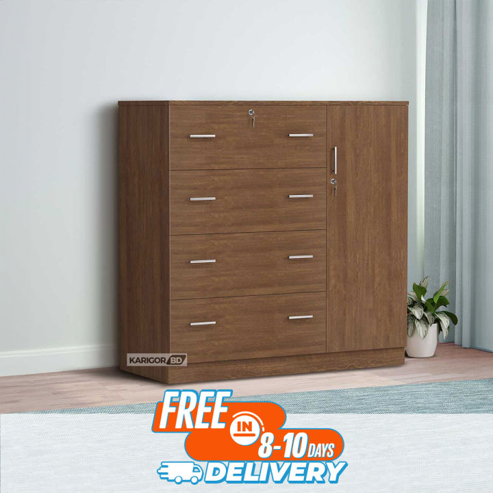 Simple Design Wardrobe for Cloths 4 Tier Chest of Drawers and Extra ...