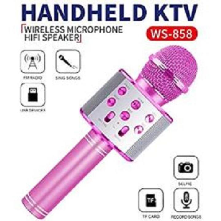 Bluetooth Wireless Microphone Handheld Karaoke Mic USB KTV Player ...