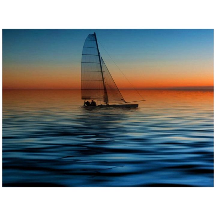 Kits for Adults,Art Paintings, Sunset Beach Sailboat | Daraz.com.bd