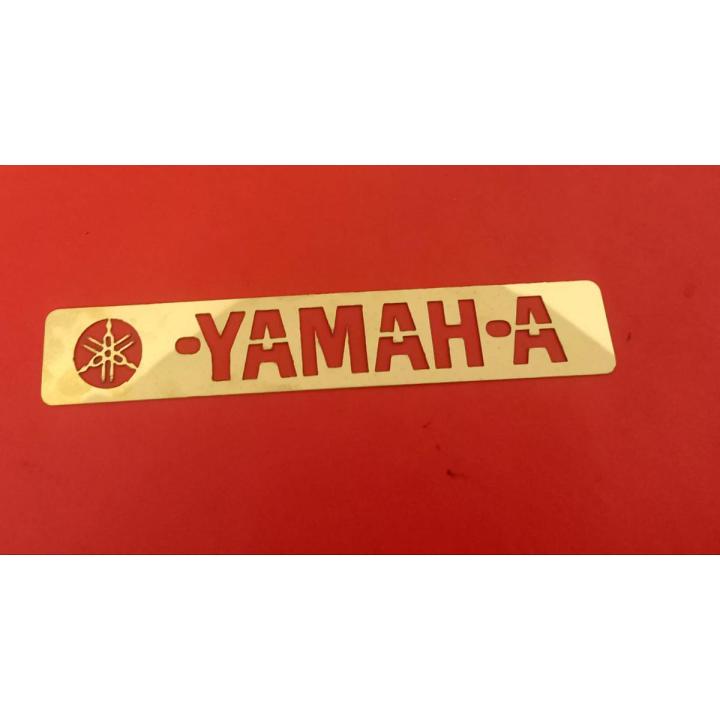 Yamaha CNC Front Name Plate board For Motorcycle. Golden | Daraz.com.bd