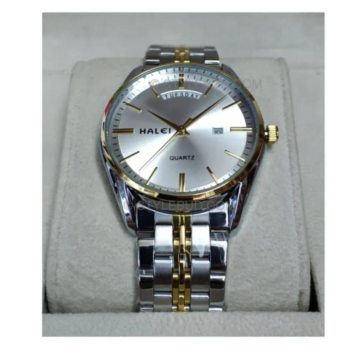 Premium Quality Halei Day Date Chain Watch 582M | Daraz.com.bd