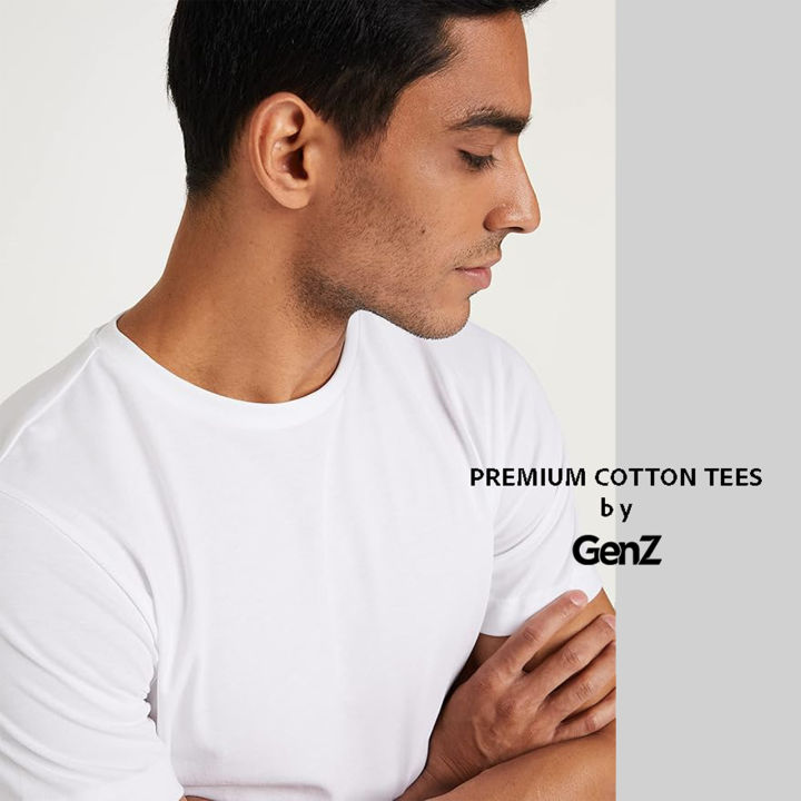 GenZ Premium Cotton Half Sleeve T-shirt Tees for Men / Cotton Tshirt ...