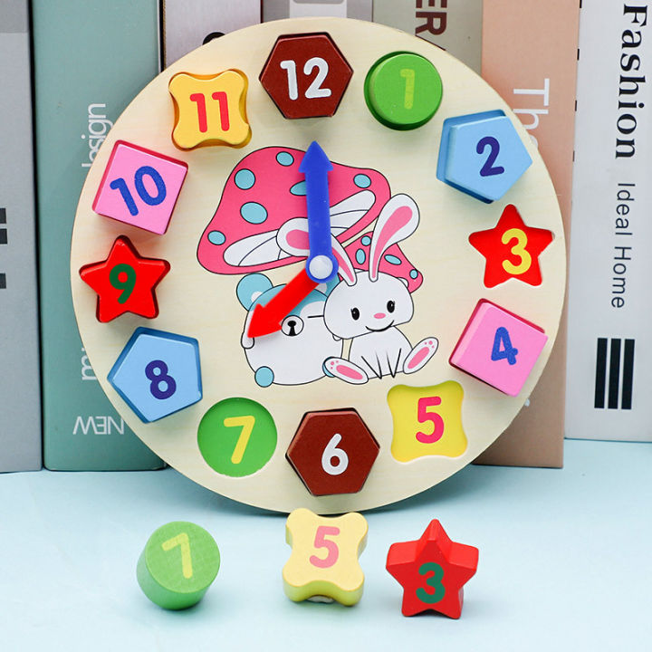 Children's Rabbit Clock Teaching Aids Toddler Time Cognition Digital ...