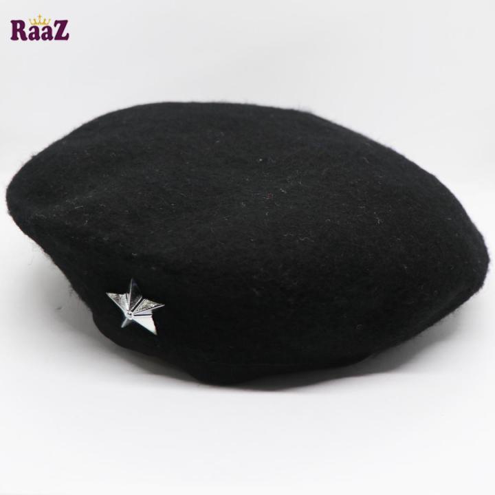 Black Che Guevara Military Metal Star Beret Cap (Free Size) | Daraz.com.bd