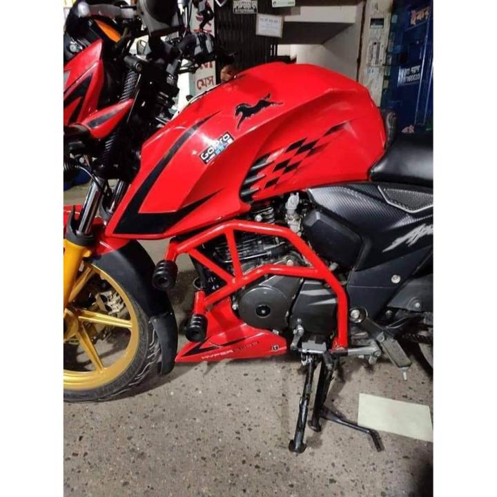 Apache 4v ইঞ্জিন গার্ডের জন্য 4v ইঞ্জিন গার্ড কালার লাল - bike ...