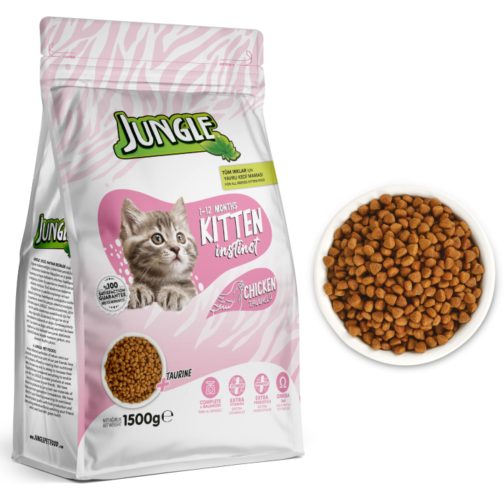 Jungle Repacked Chicken Kitten Cat Food 1-12 months 250g/500g/1kg ...