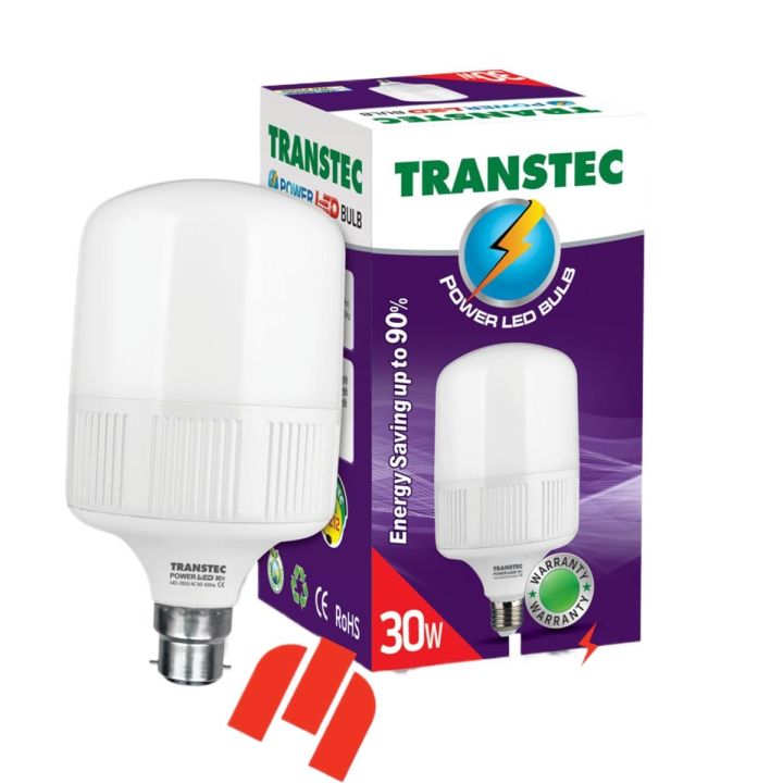 TRANSTEC Power 30 Watts Bright LED Bulb White Lamp Light 1 Years ...