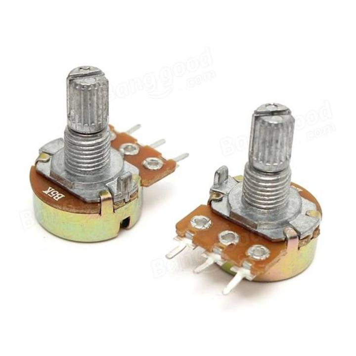 2Pcs- 3 Pin 5K Potentiometer Panel Mount 5K Ohm 1/2 Watt 3 Terminal ...