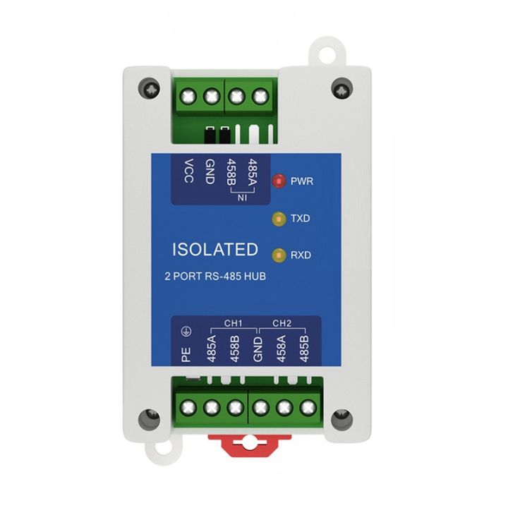 1 to 2 Way RS485 Relay DC8-28V RS485 Hub Photoelectric Isolation One ...