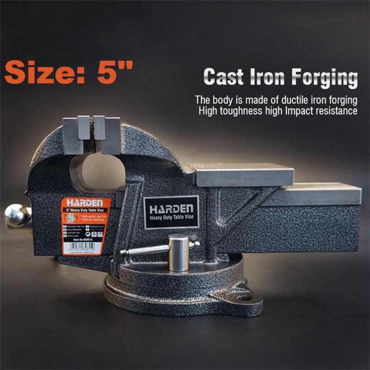 Harden 4" Heavy Duty Universal Vice Swivel With Anvil, Vertex Rotating ...