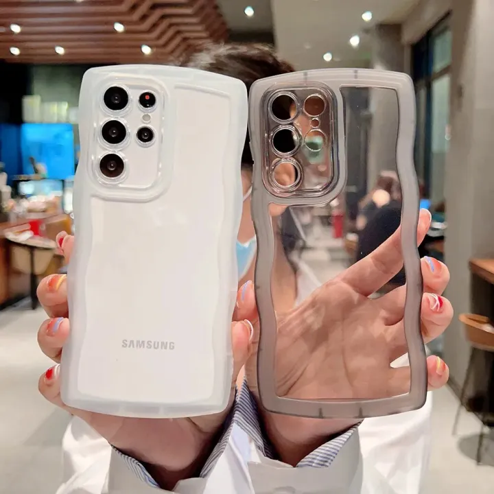 Curly wave clear case for Samsung A54 A53 A52 a52s 5G A51 A50 A34 A32 4G A31 A22 a21s A14 A13 ...