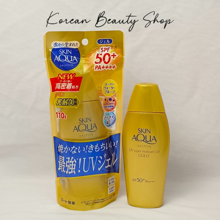 Skin Aqua Super Moisture Gel Gold Sunscreen SPF50+ PA++++ 110g | Daraz ...