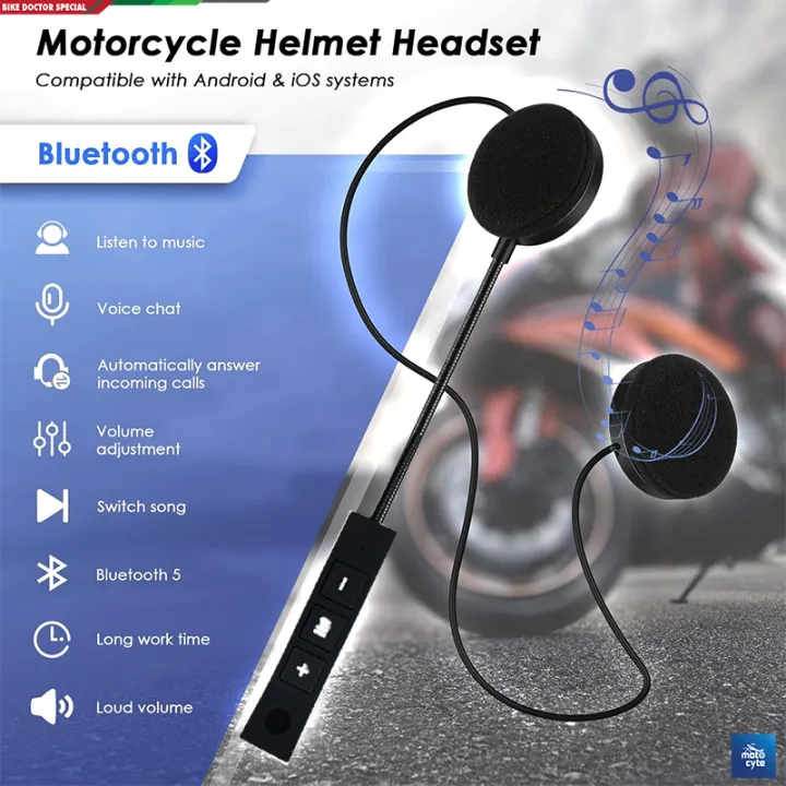 BT11 Wireless Motorcycle Helmet Headset with Mic Bluetooth 5.0 ...