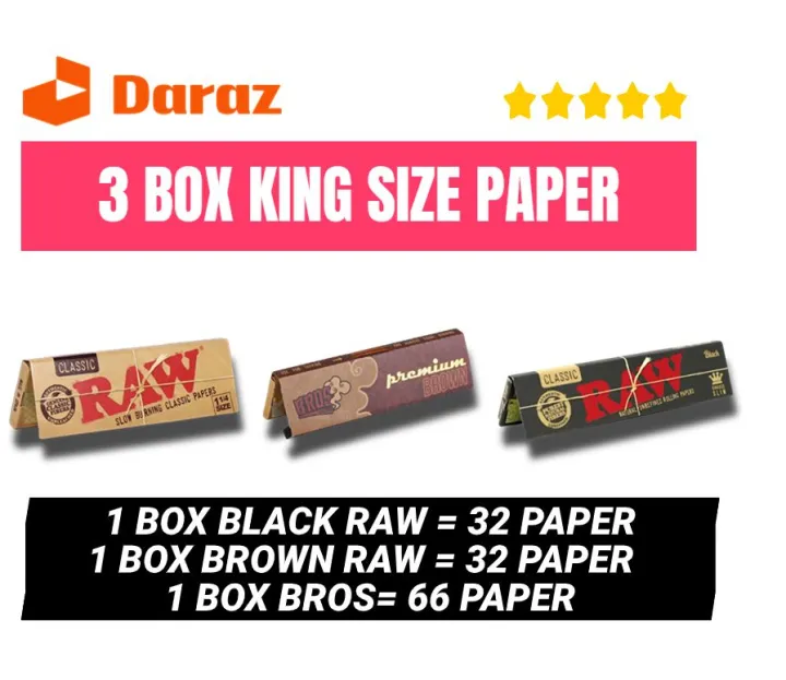 3 Pcs King Size Smoking Rolling Paper Combo | Daraz.com.bd
