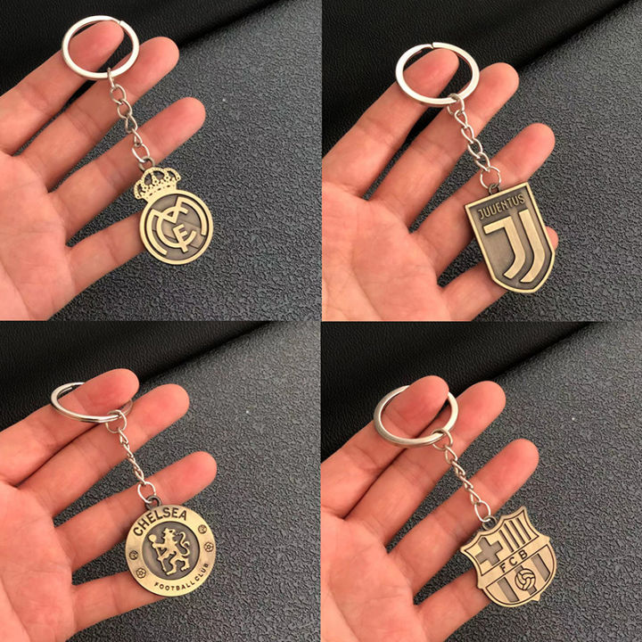 Classic Soccer Team Logo Keychain For Fans Football Championship Emblem ...