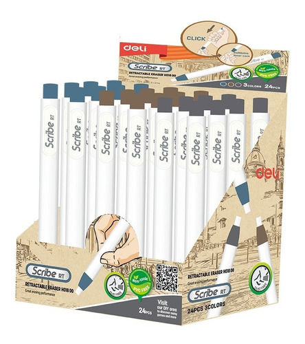 Deli H01800 Scribe Retractable Eraser Pen | Daraz.com.bd