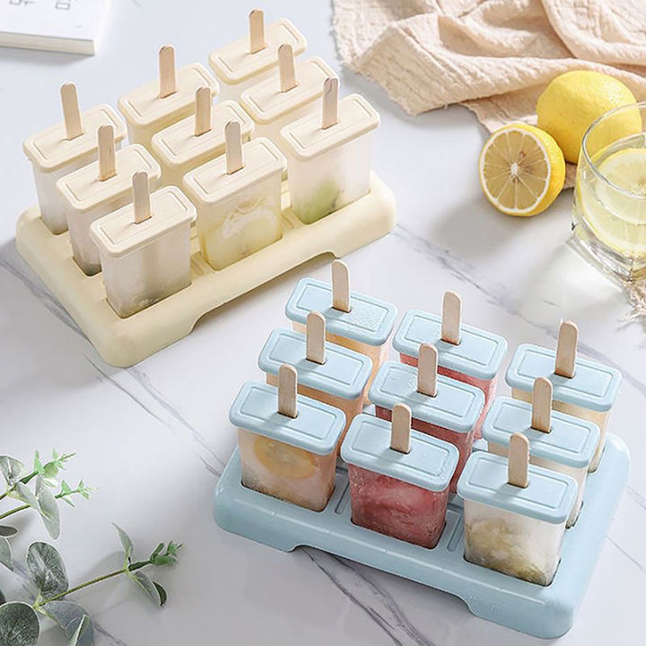 Ice Cream Popsicle Mold Homemade Ice Box With Plastic Stick Ice-lolly ...